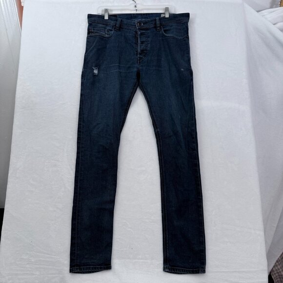 Diesel | Jeans | Diesel Tepphar Jeans Men 32x32 34x32 Blue Slim Carrot Stretch Whisker C87au ...